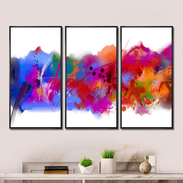 Wrought Studio Green Red And Blue In Modern Art Painting - Contemporary ...