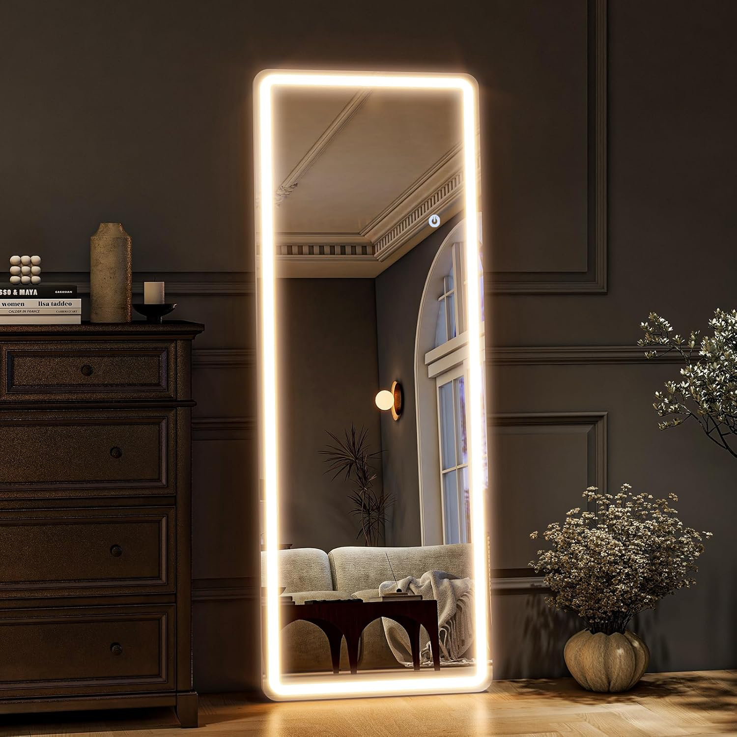 Ivy Bronx HARRITPURE LED Full Length Mirror - 60" X 16" LED Mirror Full ...