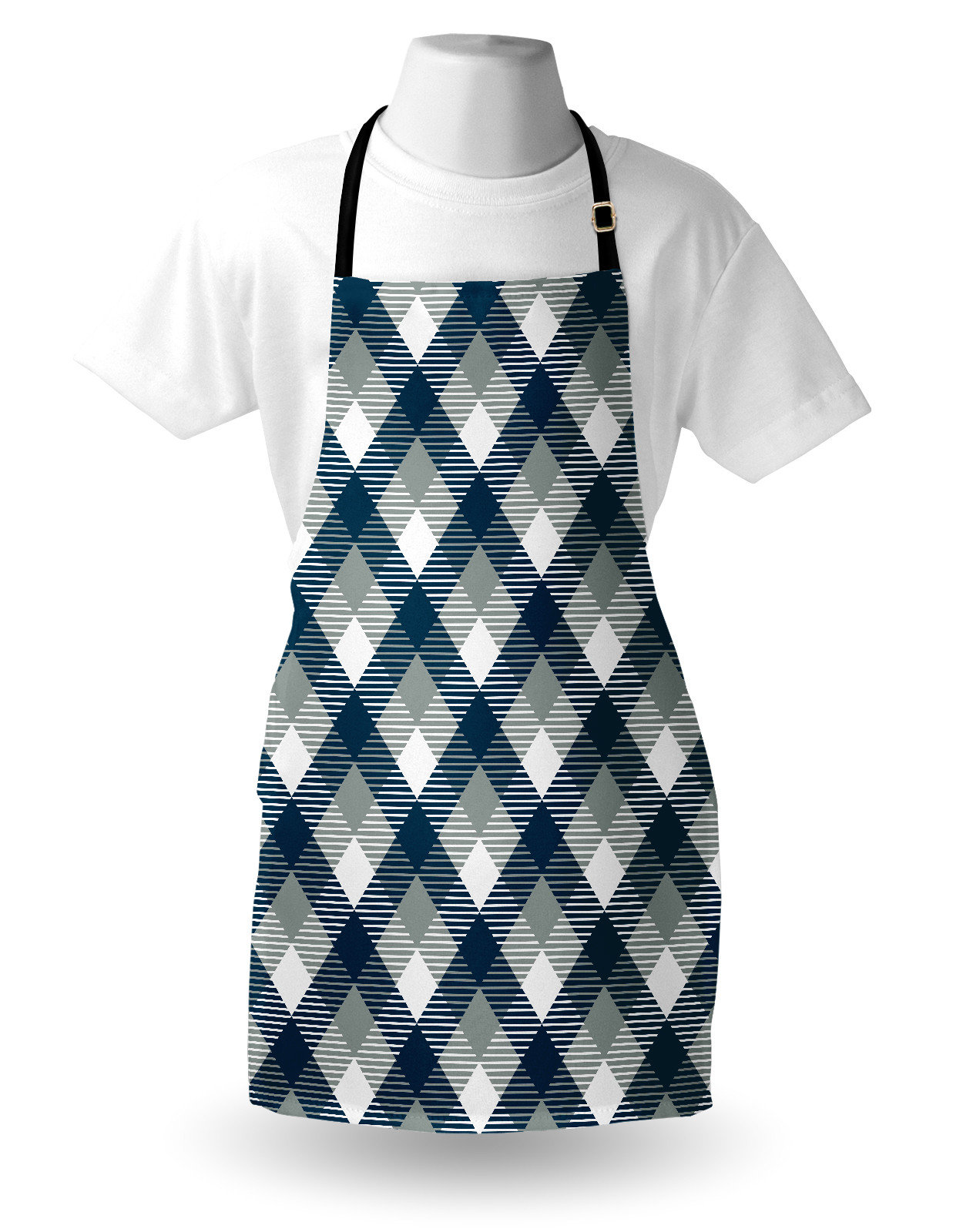 East Urban Home Abstract Apron Unisex, Checkered Tartan Shape, Adult ...