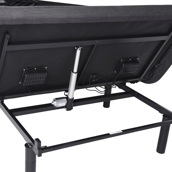 Alwyn Home Wink Massaging Adjustable Bed with Wireless Remote Mattress ...