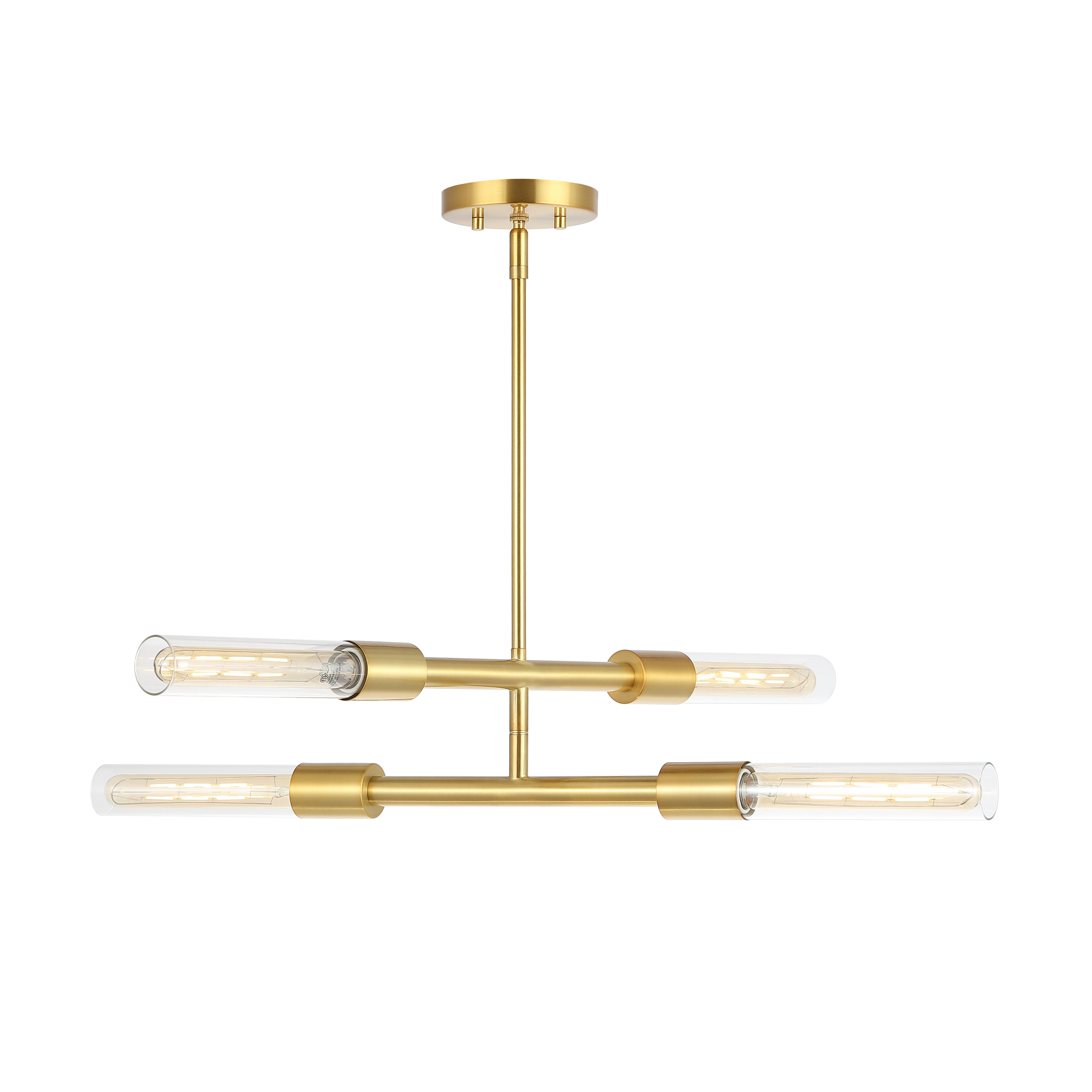 Mercer41 Keyajah 4 - Light Sputnik Modern Linear Chandelier | Wayfair