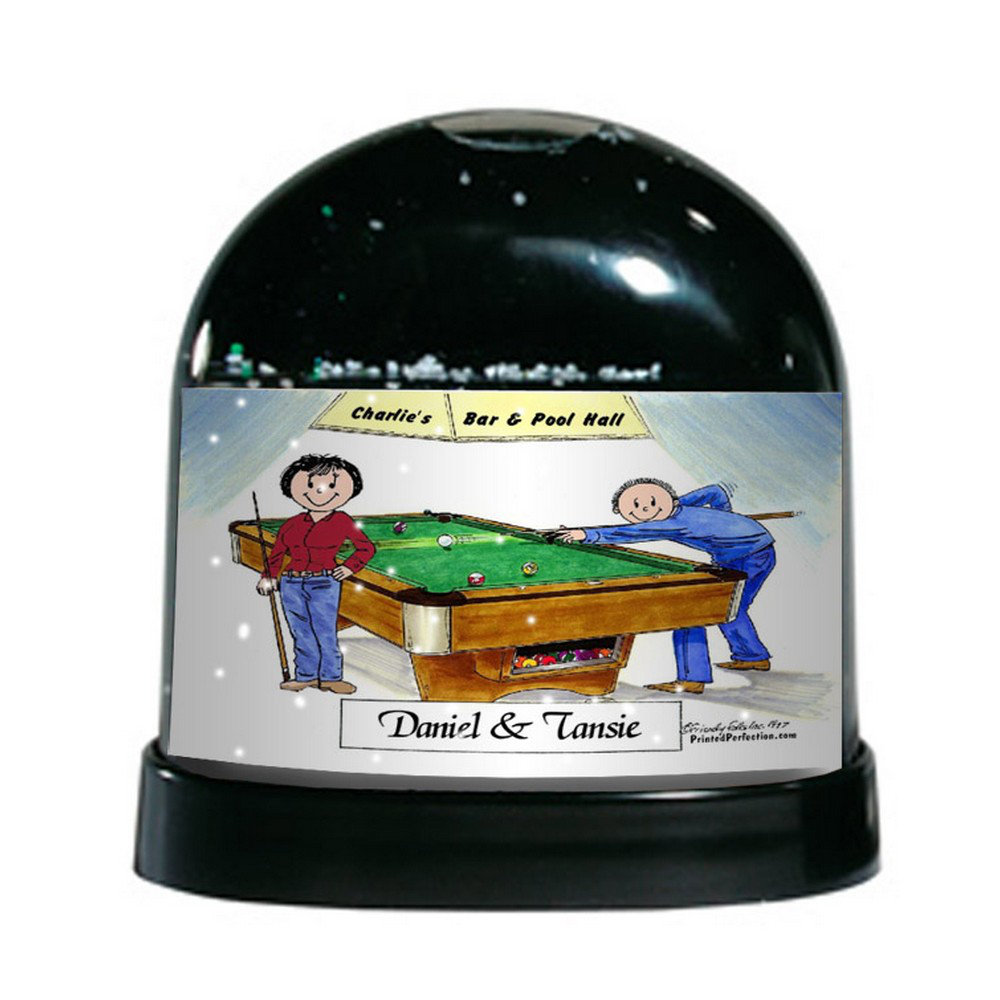 The Holiday Aisle® Friendly Folks Cartoon Caricature Pool Player Snow ...