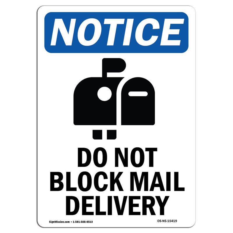 SignMission Do Not Block Sign | Wayfair