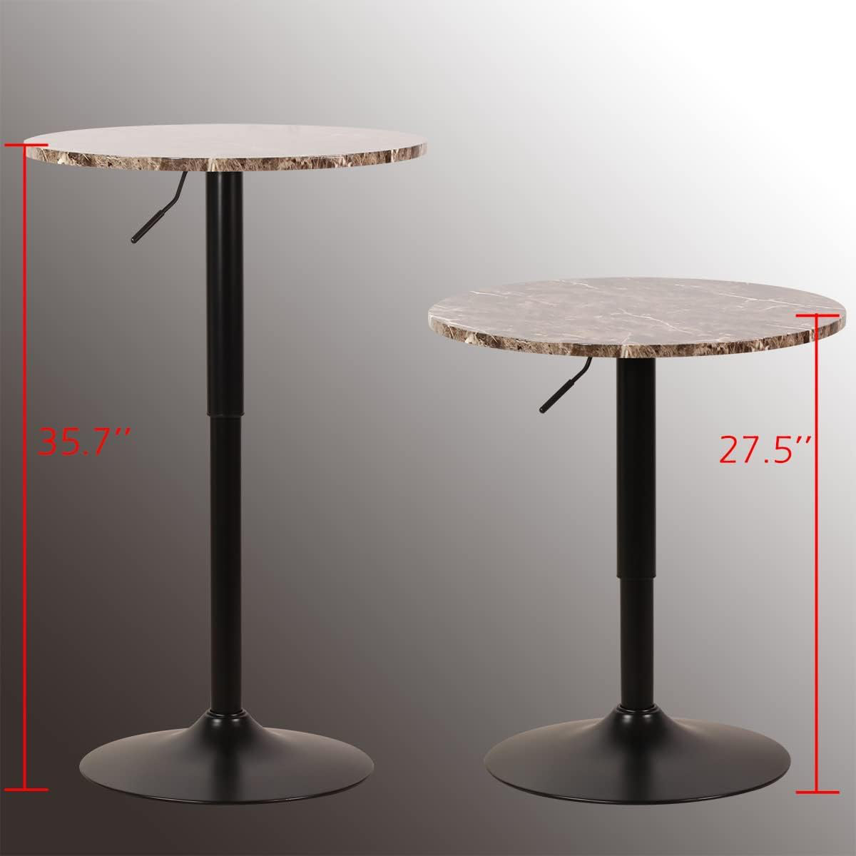 Wrought Studio™ 23.5'' Round Adjustable Height Wood Bar Pub Table ...