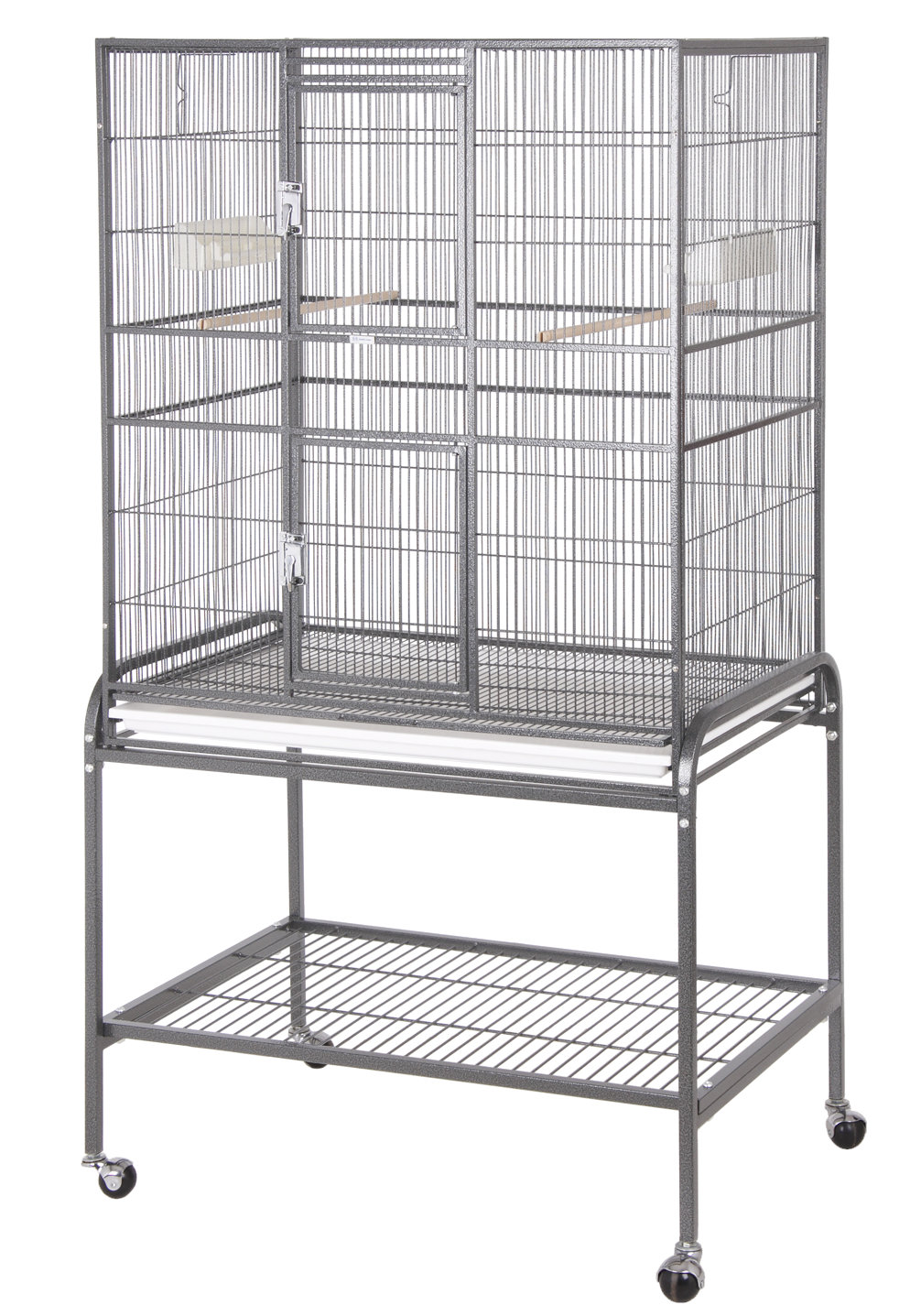 A&E Cage Co. 62'' Iron Flat Top Flight Cage with Wheels | Wayfair