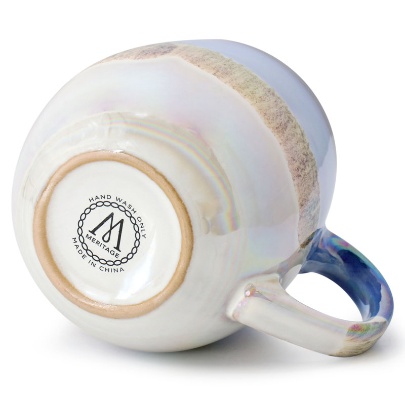 Gibson Meritage Luster 4 Piece 19.6 Ounce Reactive Glaze Stoneware Mug ...