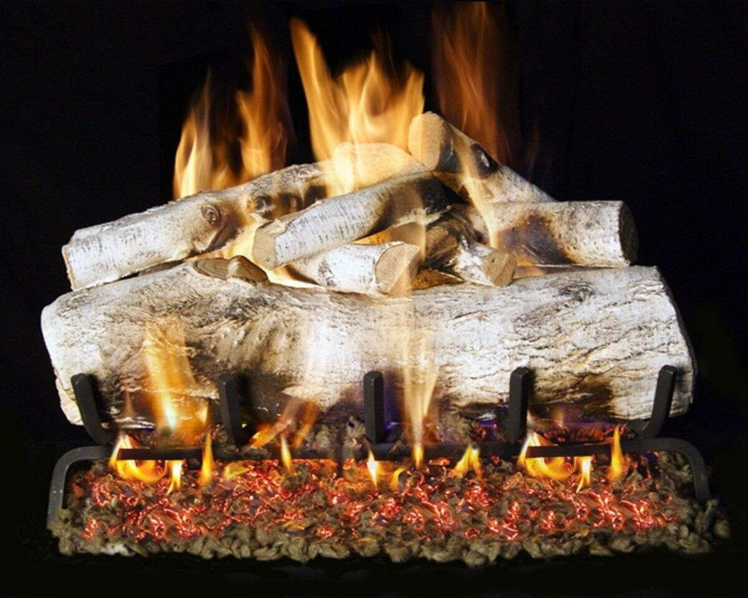 Real Fyre Mountain Birch Vented Gas Fireplace Logs & Reviews | Wayfair