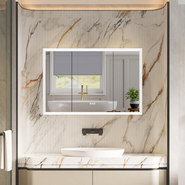 Brayden Studio® 32'' H X 48'' WRecessed Or Surface Wall Mounted High ...