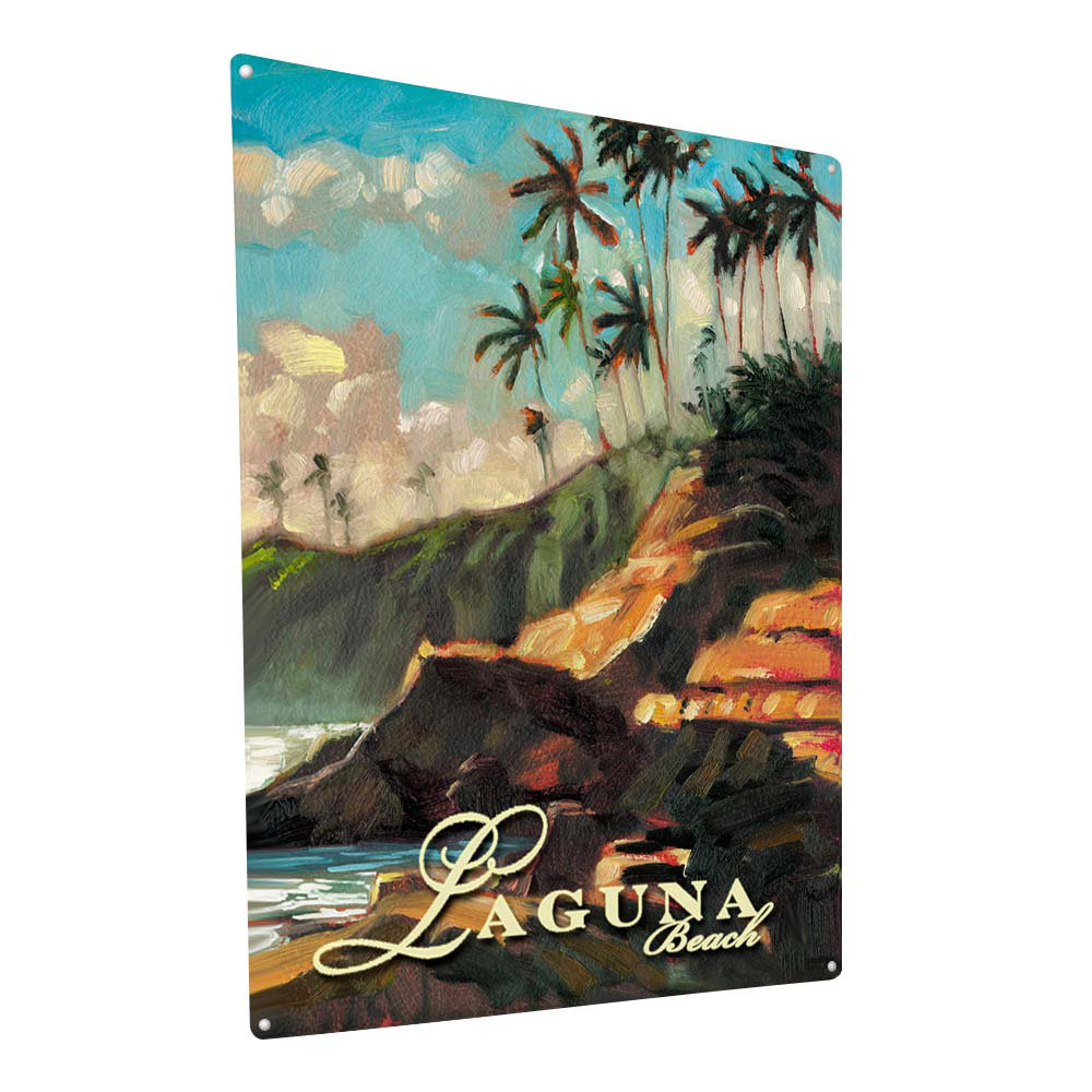 Highland Dunes Laguna Beach Painting Print On Metal Print | Wayfair