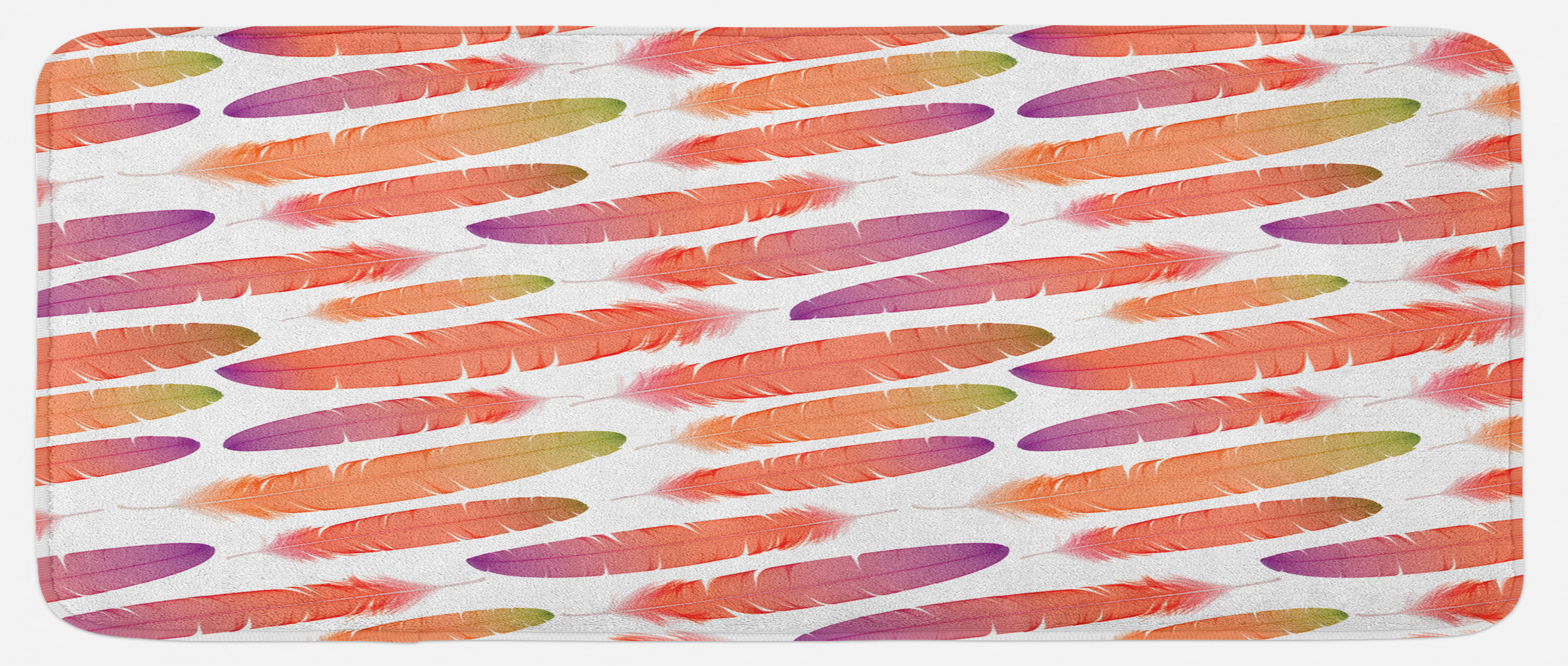 East Urban Home Feathers Kitchen Mat | Wayfair