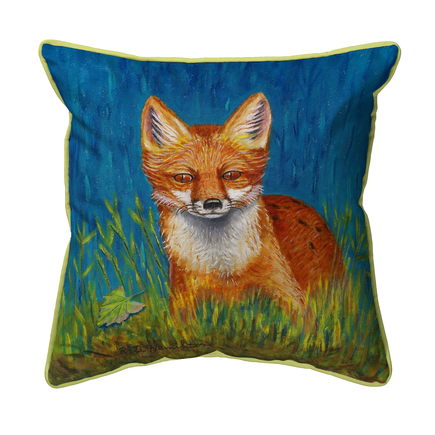 Betsy Drake Interiors Fox Indoor/Outdoor Reversible Throw Pillow | Wayfair