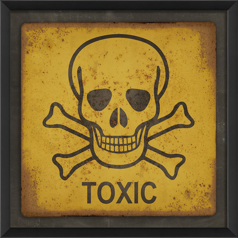 The Artwork Factory Toxic Sign Framed Graphic Art | Wayfair