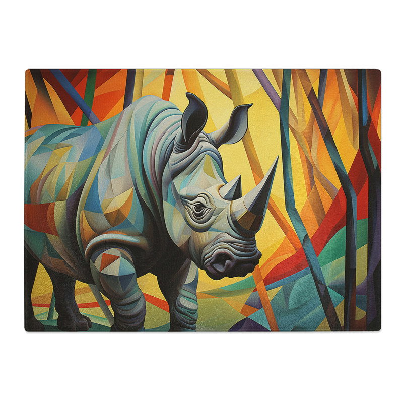 Metro Lane Rhino Art Deco Glass Chopping Board | Wayfair.co.uk