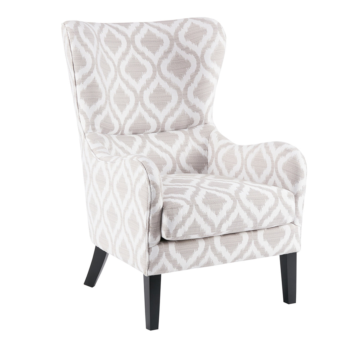 Red Barrel Studio® Wingback Chair Swoop: Solid Wood Legs, Wing Back ...