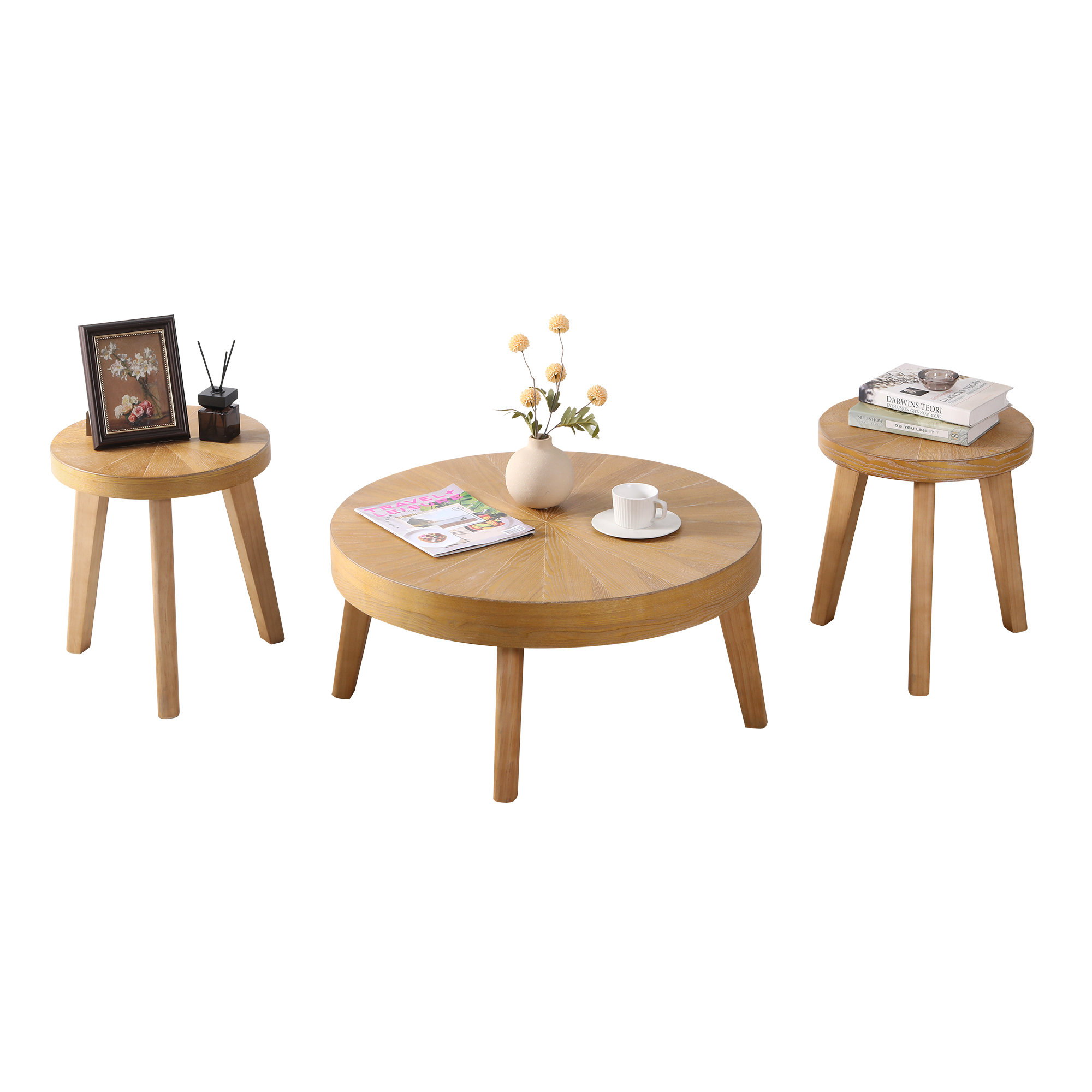 Union Rustic Keteria 3 - Piece Living Room Table Set & Reviews | Wayfair