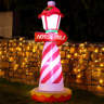 The Holiday Aisle® 6FT Christmas Inflatable Lighthouse & North Pole ...