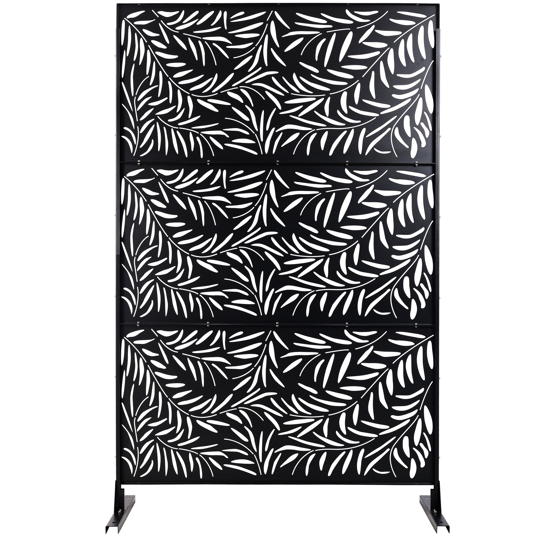 PlywoodPath Metal Privacy Screen 76" H48" W - White. For Deck, Balcony ...