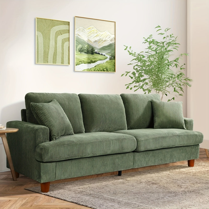 Ebern Designs Modern Corduroy Sofa | Wayfair