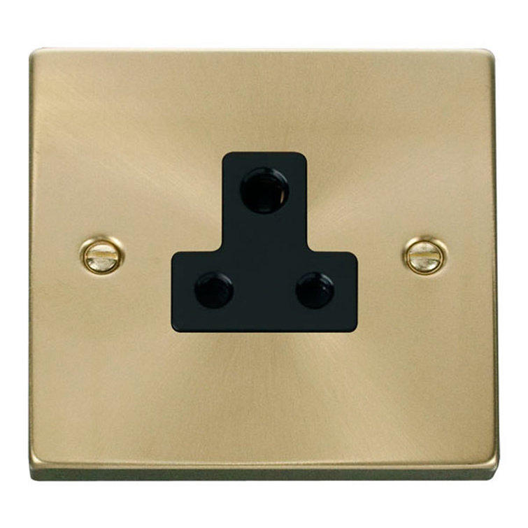 Marlow Home Co. Satin Brass 1 Gang 5A Round Pin Socket | Wayfair.co.uk