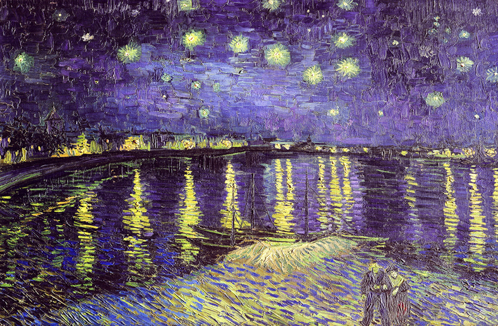 Vault W Artwork Starry Night Over the Rhone 1888 Starlight by Vincent ...