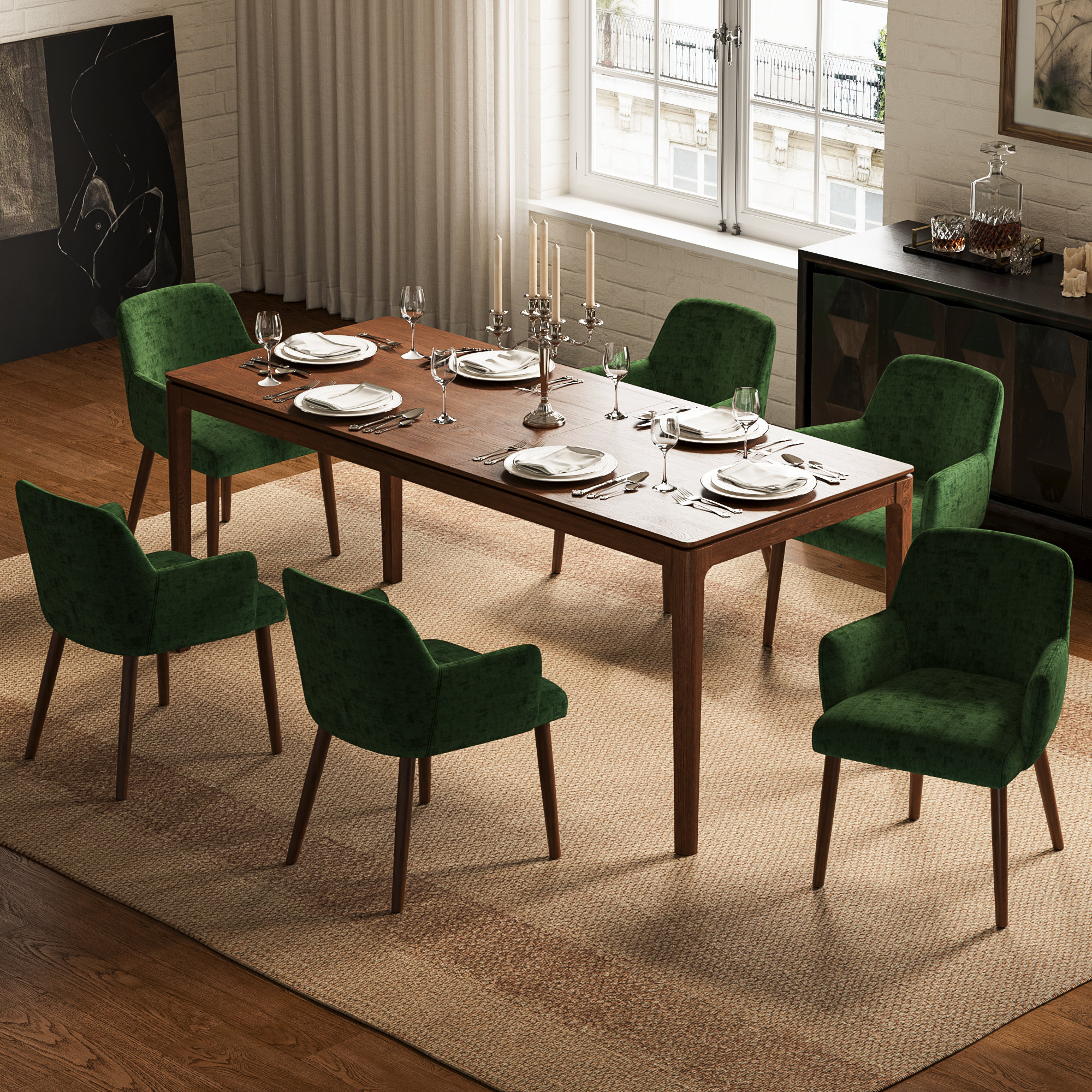 Corrigan Studio® Upholstered Solid Wood Dining Chair Side Chair With ...