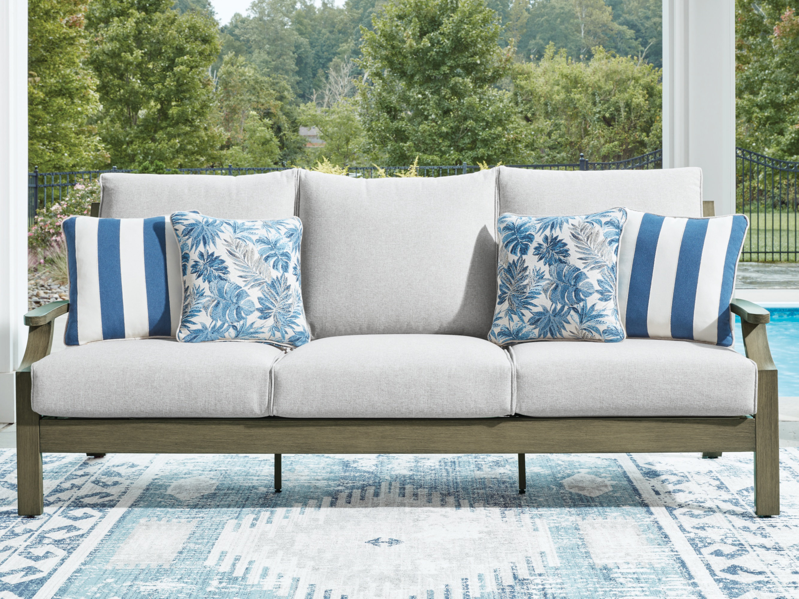 Lark Manor™ Springbrook Outdoor Sofa With Cushion | Wayfair