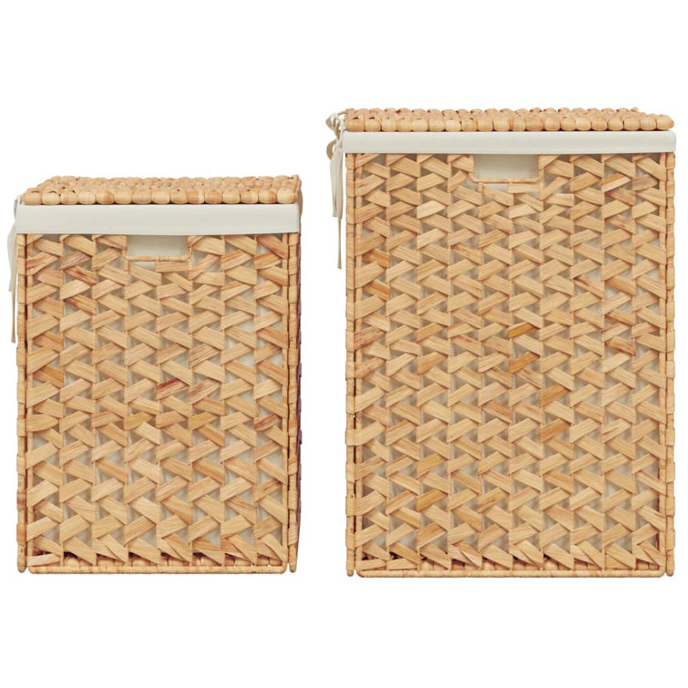 Highland Dunes Amabelle Metal Laundry Hamper and Waste Basket Set with ...