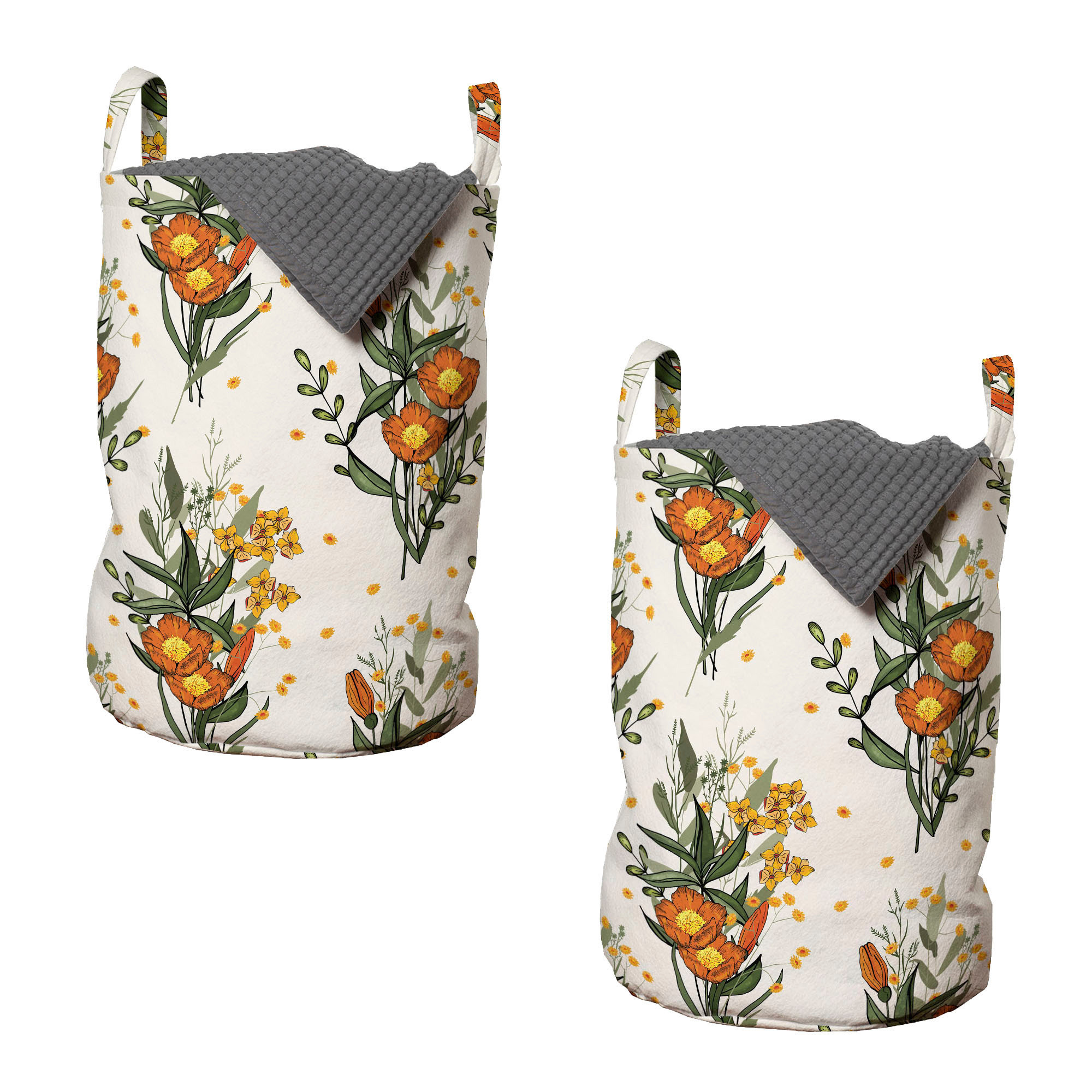 Red Barrel Studio® Hawaii Laundry Bag 2-Pack Vintage California Poppy ...