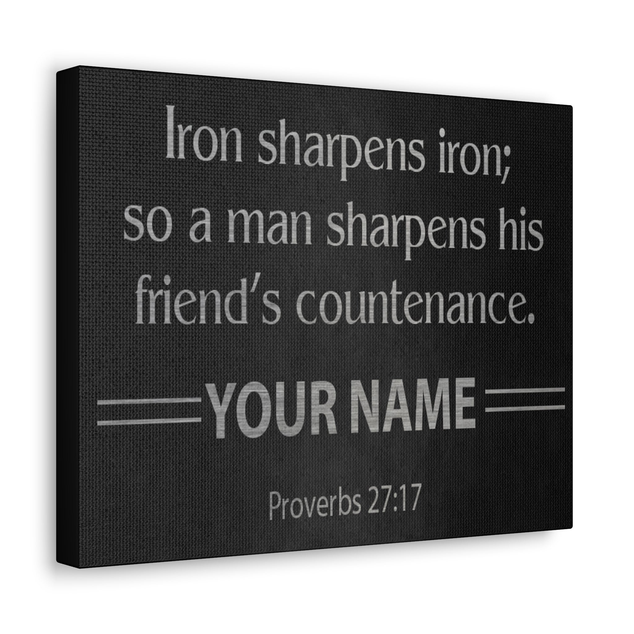 Trinx Scripture Walls Personalized Iron Sharpens Iron Proverbs 27:17 ...