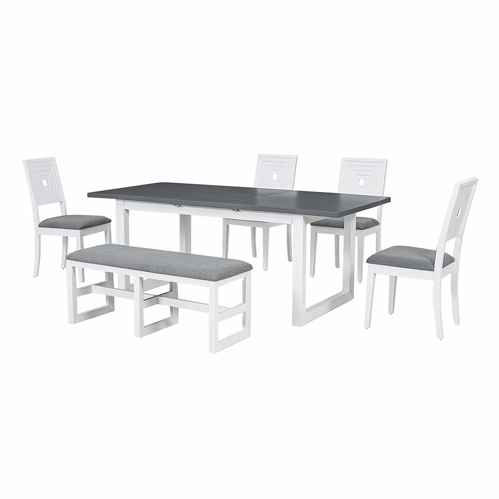 Latitude Run® 6-Piece Extendable Dining Table Set | Wayfair