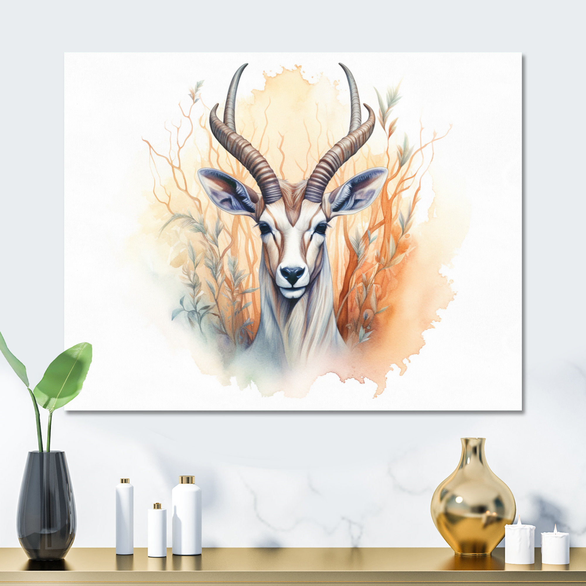 Millwood Pines Graceful Antelope I - Animals Antelope Metal Wall Decor ...
