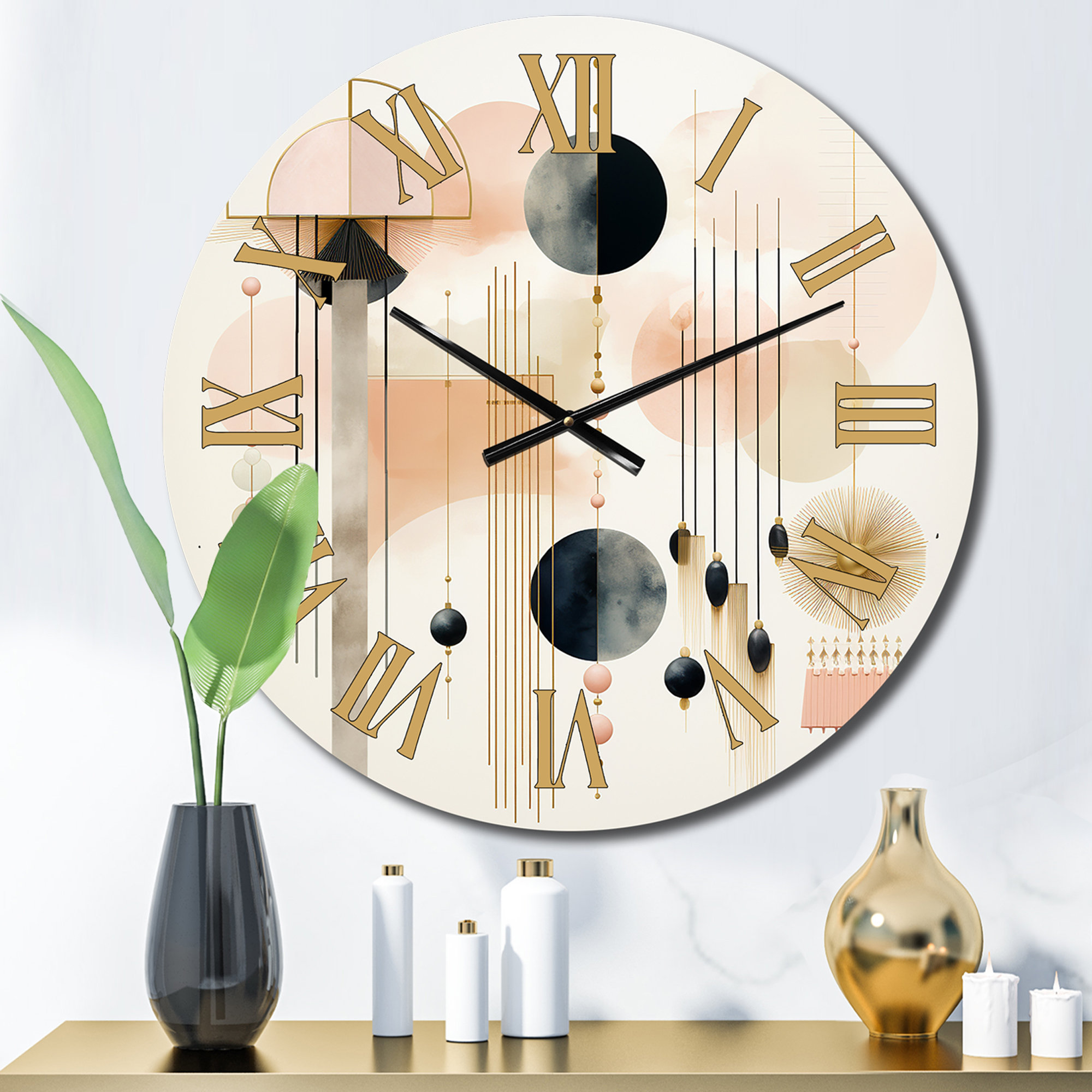 Design Art Minimal Geometrics IV Wall Clock | Wayfair