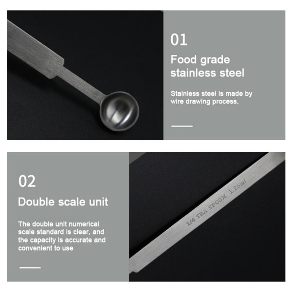 Naiyafly 5Pcs Measuring Spoon Set, Stainless Steel Measuring Spoons For ...