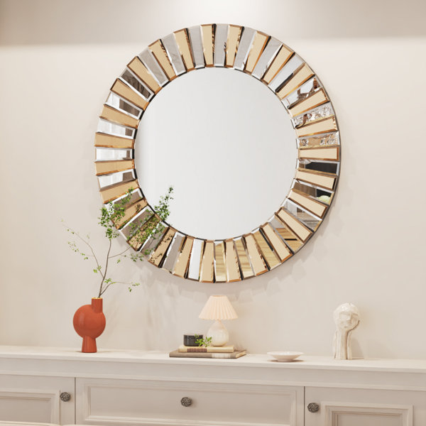 Fairmont Park Montz Round Wood Wall Mirror & Reviews | Wayfair.co.uk