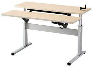 Populas Furniture Equity Height Adjustable Training Table with Modesty Panel | Wayfair