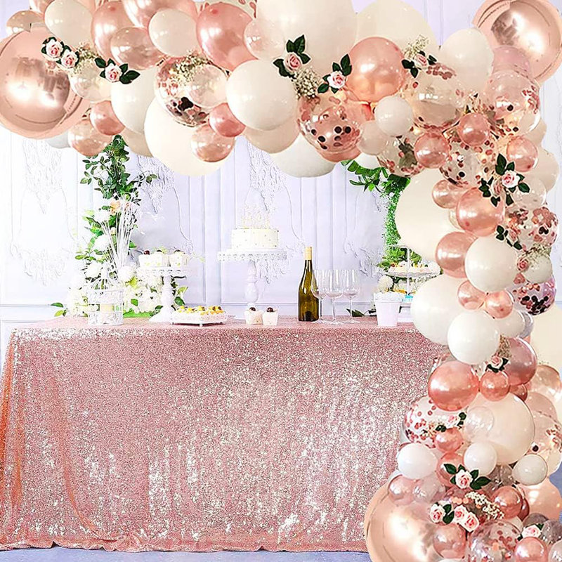 The Party Aisle™ Rose Gold Balloon Arch kit Balloon Garland Confetti ...