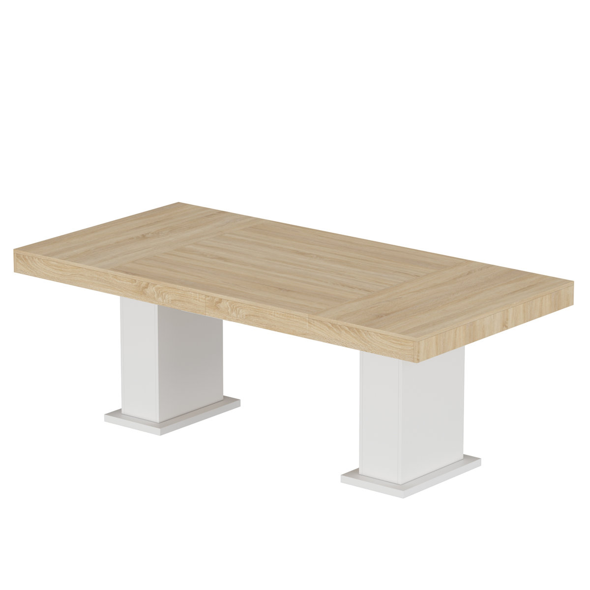 Wade Logan® Arfath Rectangular 78.7'' L Double Pedestal Dining Table ...