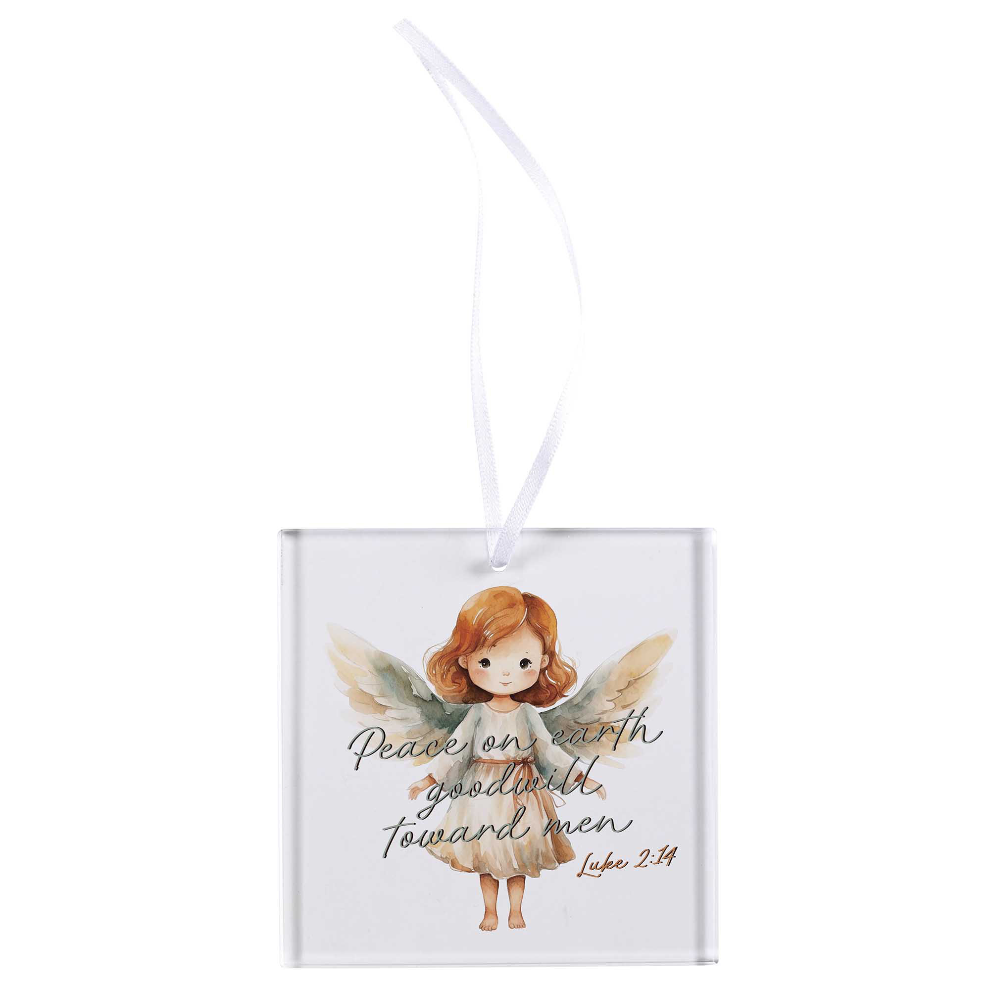 Charlton Home® Ornament Peace On Earth Angel Glass | Wayfair