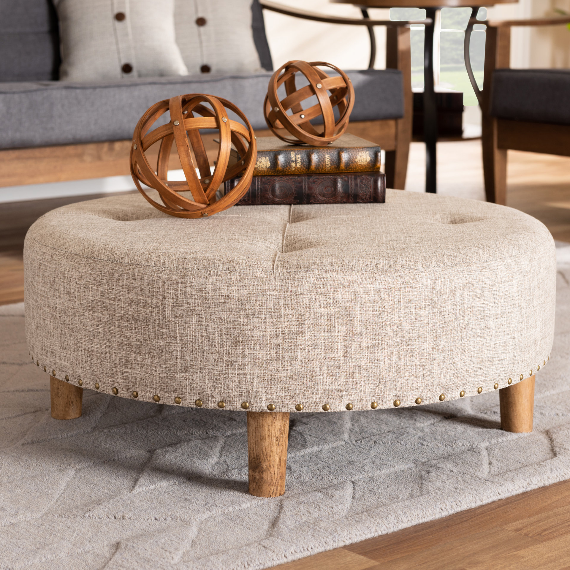 Millwood Pines Simoes Tufted Cocktail Ottoman & Reviews | Wayfair