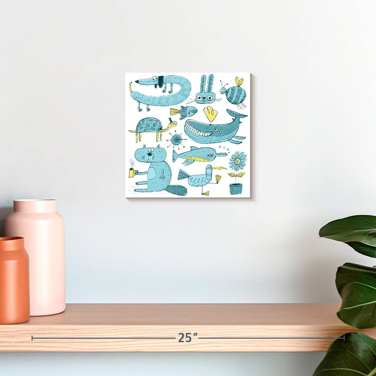 Zoomie Kids Ashelle Blue Doodles - Wayfair Canada