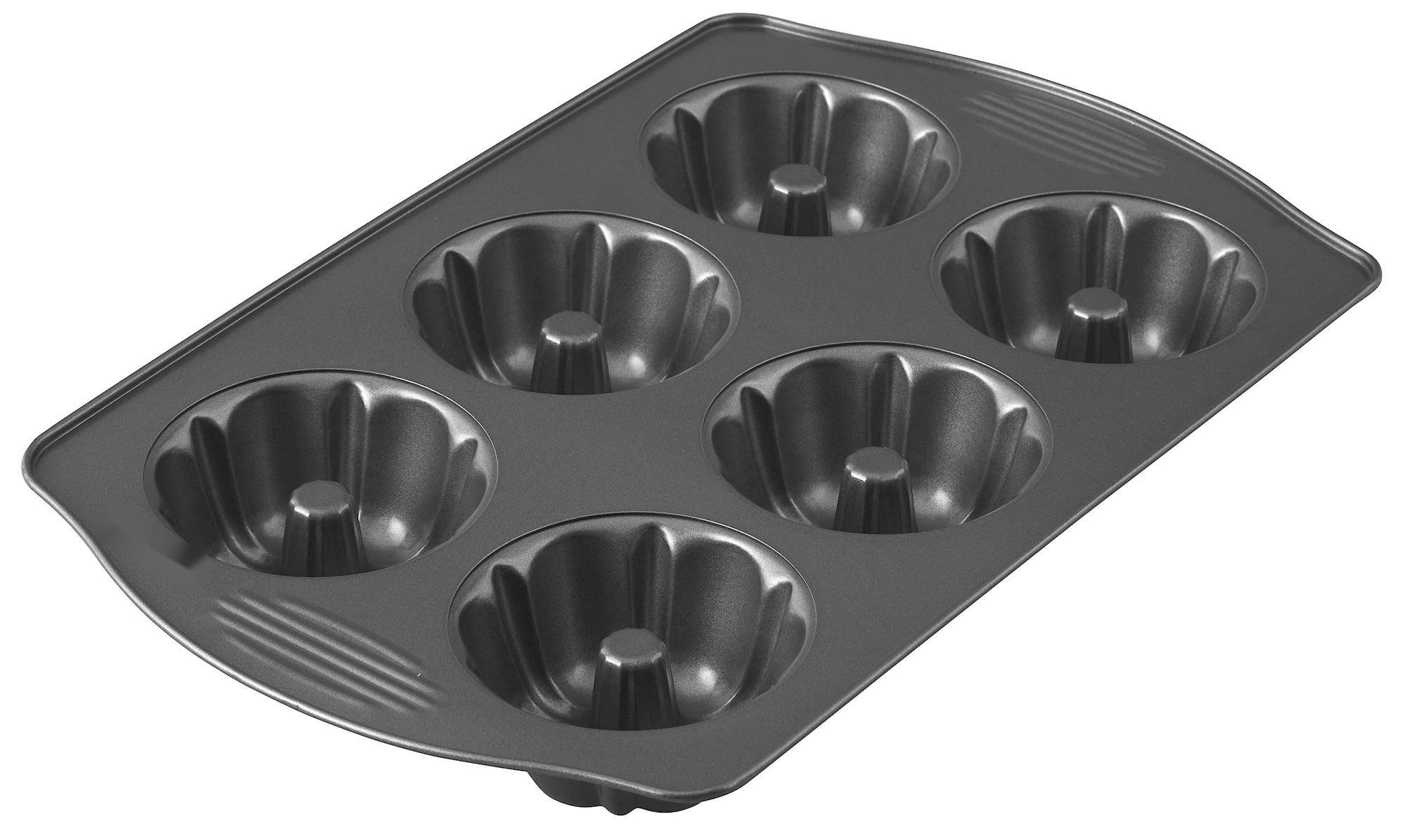 FAST APPLIANCES LLC Non-Stick 6-Cavity Mini Fluted Tube Baking Pan For ...