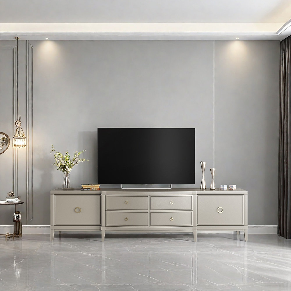 Everly Quinn American-style solid wood simple TV cabinet | Wayfair