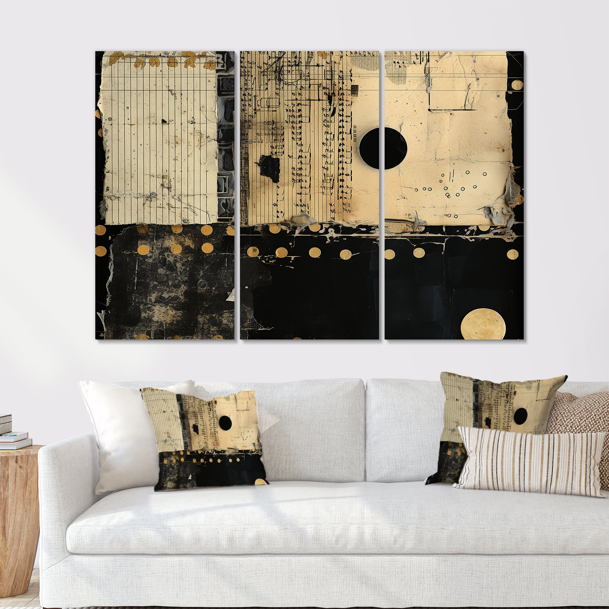 Ivy Bronx Retro Rhythm Vintage Score Collage - Abstract Collages Wall ...