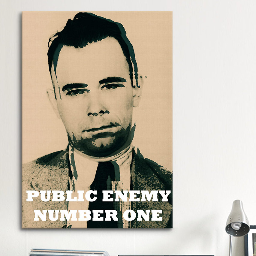 iCanvas Mugshot John Dillinger (1903-1934); Public Enemy Number 1 ...