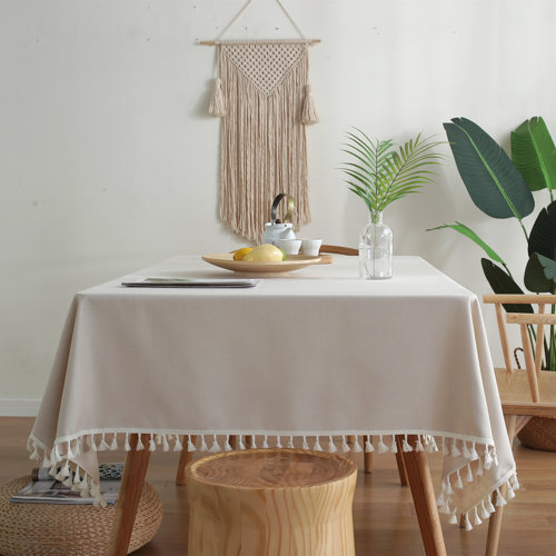 August Grove® Mujdat Rectangle Cotton Tablecloth & Reviews | Wayfair