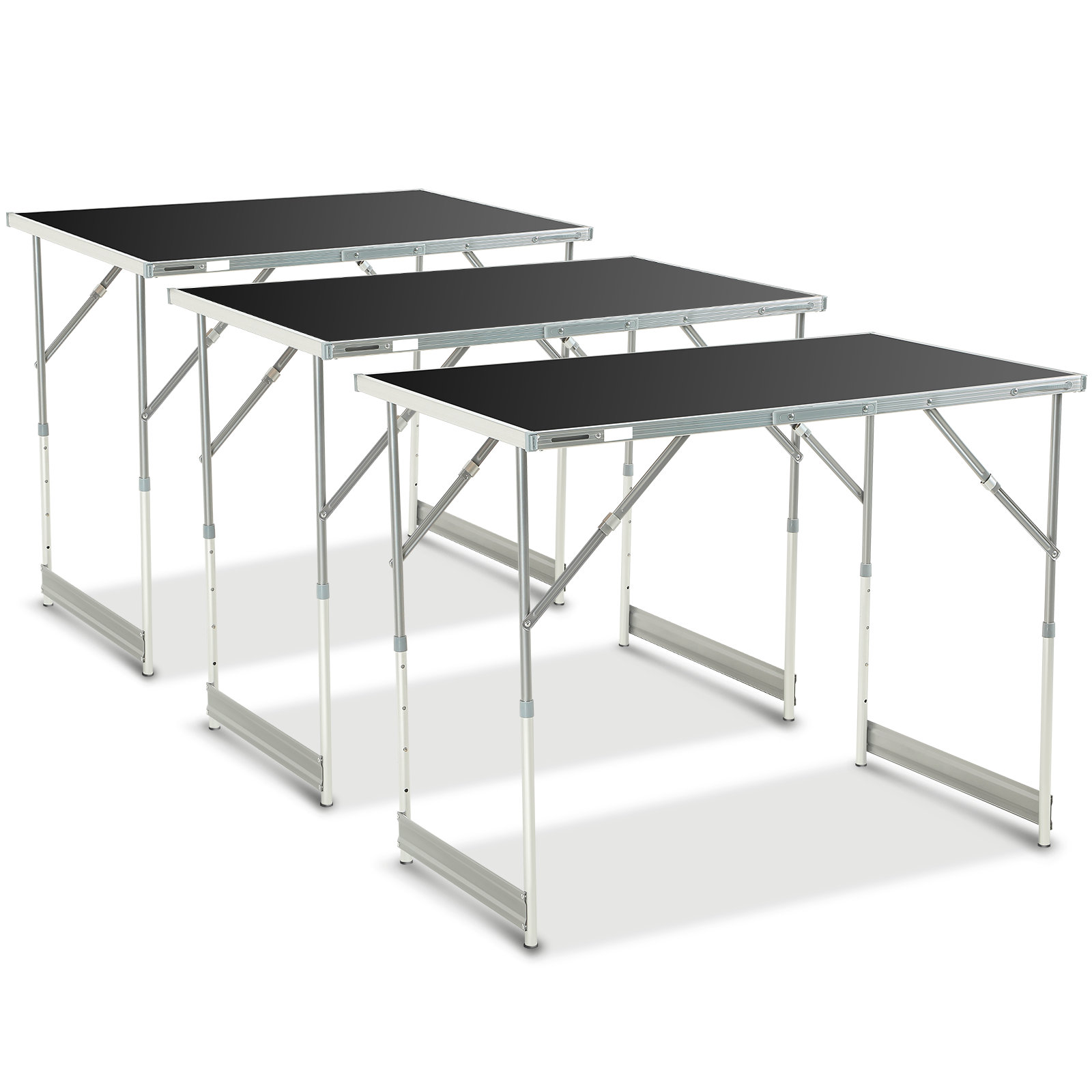 Magshion 3-Pack Multi-Purpose Folding Work Tables Handle 4 Height ...
