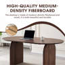 Latitude Run® Wooden Dining Table, Modern Oval Kitchen Dining Table ...