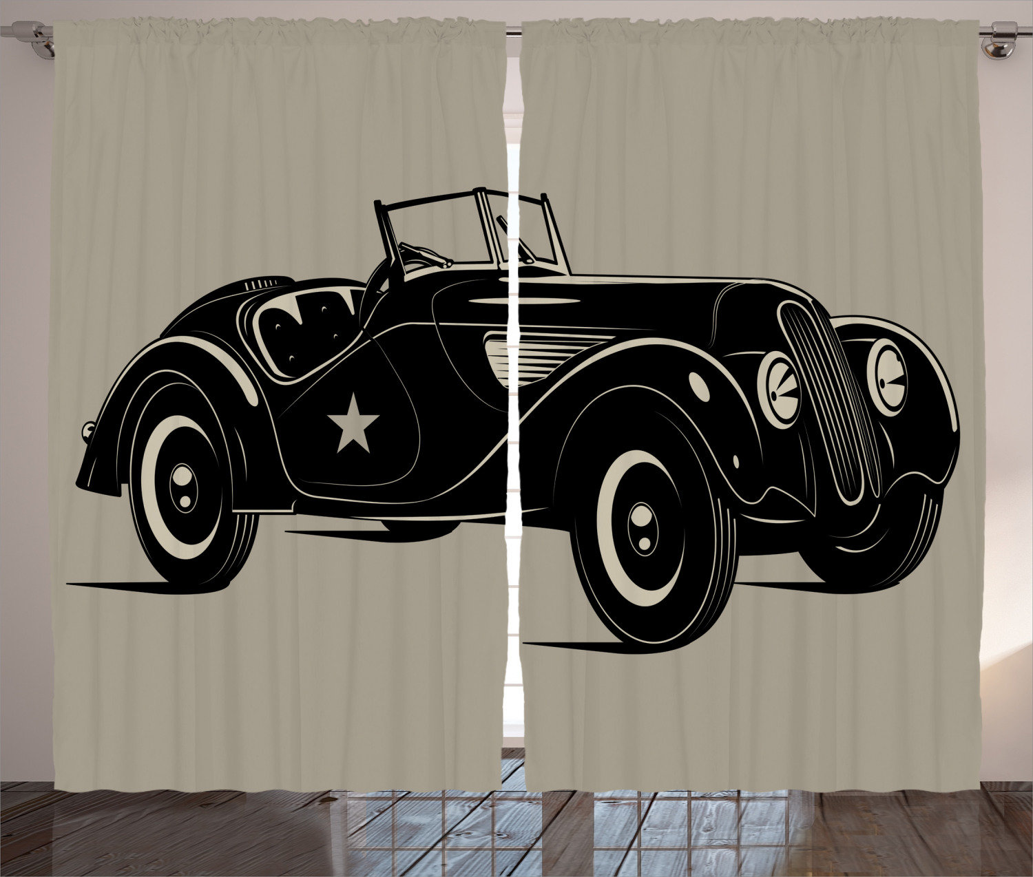 East Urban Home Cars Semi-Sheer Rod Pocket Curtain Panels | Wayfair
