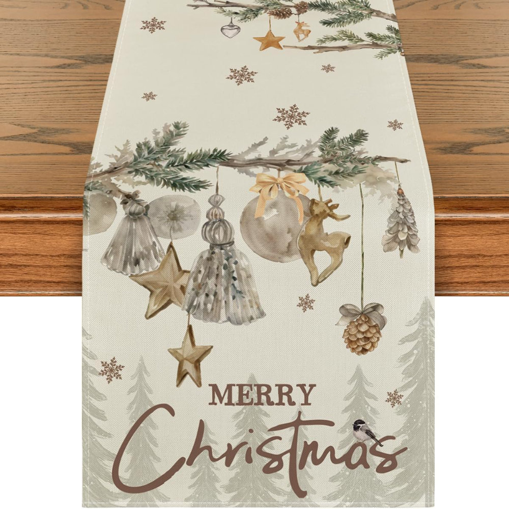 The Holiday Aisle® Polyester Table Runnner | Wayfair