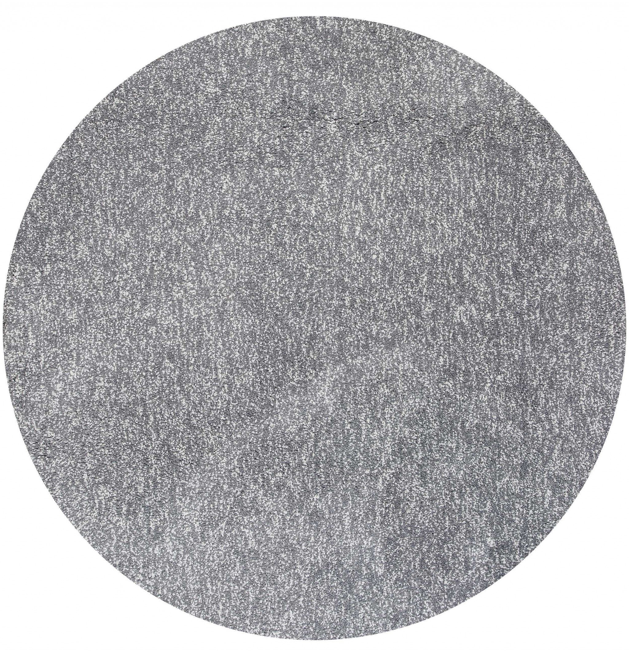Ebern Designs 6'' Round Grey Heather Plain Indoor Area Rug | Wayfair